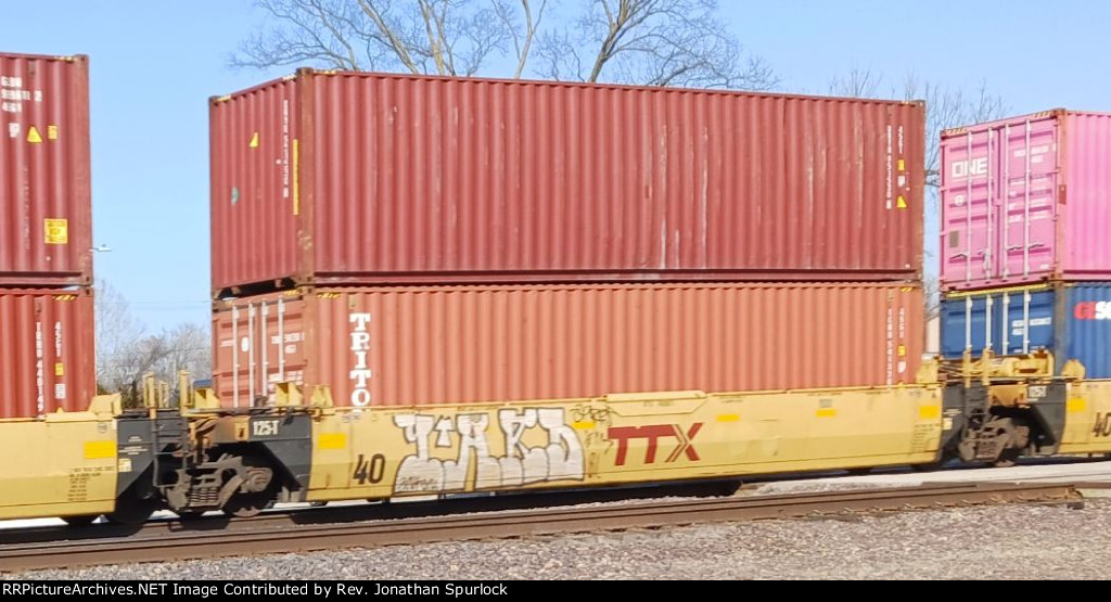 DTTX 742067E and two containers